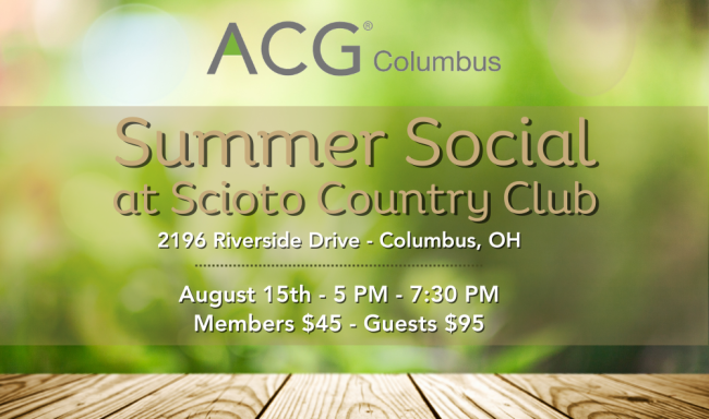 ACG Columbus 2024 Summer Social | ACG Columbus